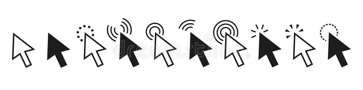 Cursors Vector Icons Stock Illustrations – 767 Cursors Vector Icons ...
