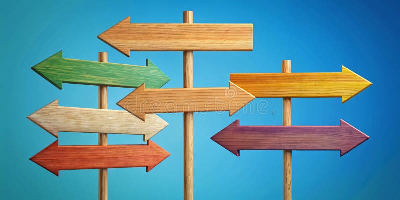 Pointers Point To Different Directions the Concept of Choice AI-Created ...