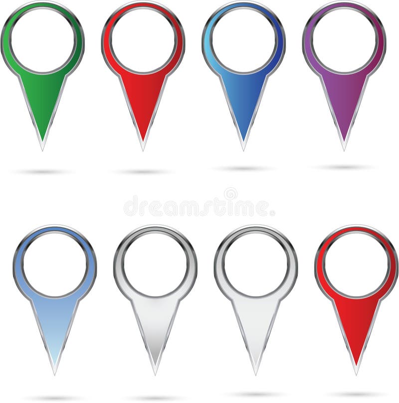 Pointers set stock vector. Illustration of pointer, location - 39408283