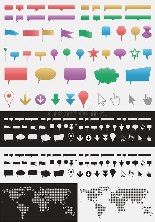 Pointers stock vector. Illustration of navigation, distance - 34082867