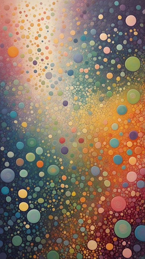 Pointillism Pattern. Colorful Dots Arranged in a Vibrant, Eye-catching ...