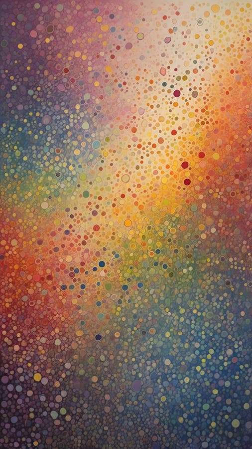 Pointillism Pattern. Colorful Dots Arranged in a Vibrant, Eye-catching ...