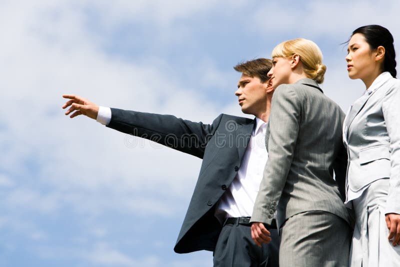 Pointing stock image. Image of colleagues, group, company - 5480959