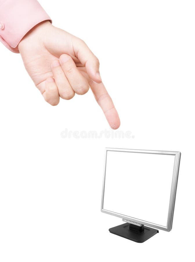 Trapped Inside a Computer Monitor Stock Photo - Image of electronics ...