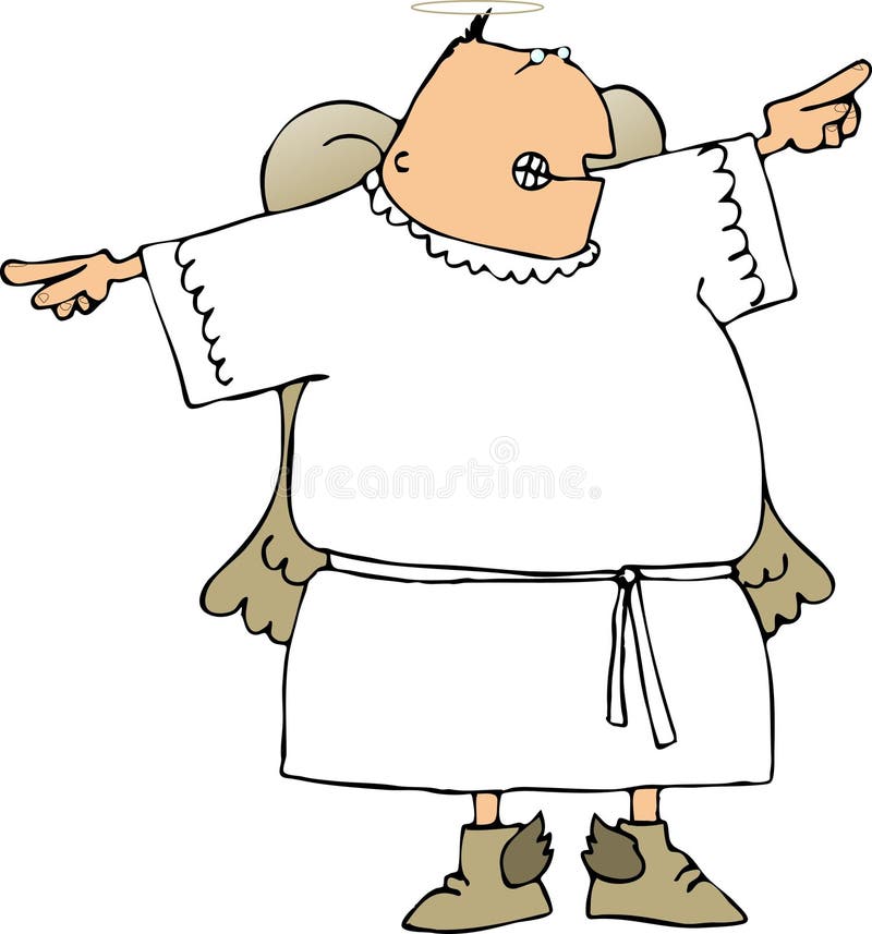 Angel pointing up stock illustration. Illustration of point - 637914