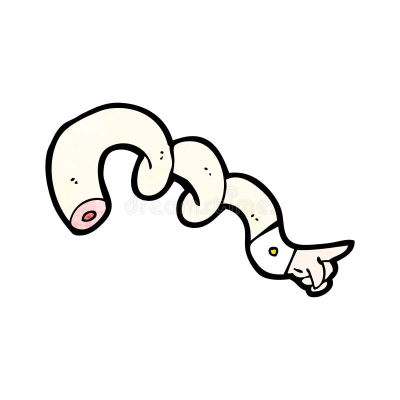 Pointing Arm Symbol Cartoon Stock Vector - Illustration of cute, quirky ...