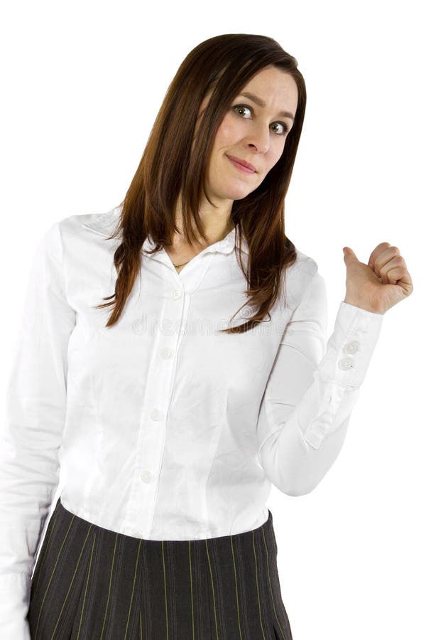 Pointing Back stock photo. Image of gesture, point, looking - 39609248