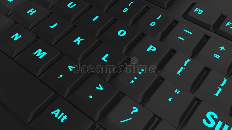 Pointing on Blue Glowing Submit Key Stock Video - Video of business ...