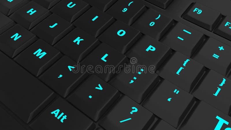 Pointing on Blue Glowing Test Key Stock Video - Video of keyboard ...
