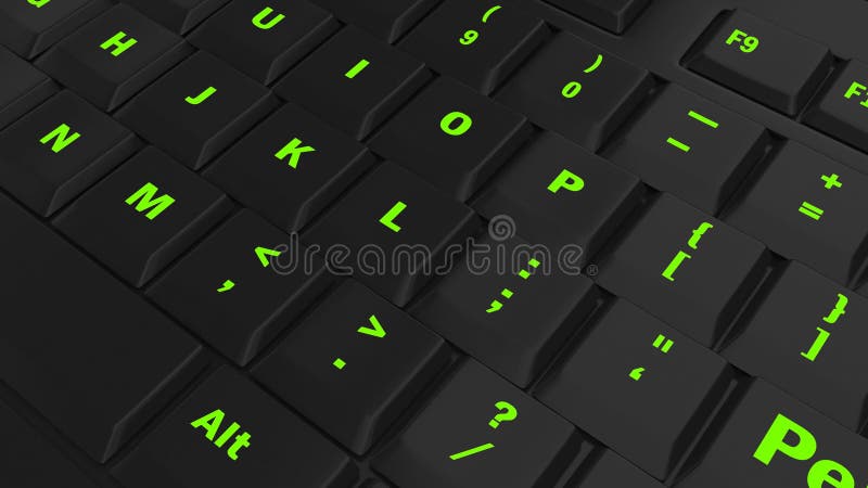 Pointing on Green Glowing Permit Key Stock Video - Video of technology ...