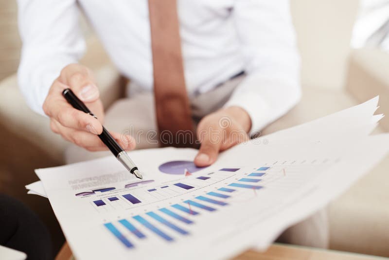 Pointing at chart stock photo. Image of closeup, person - 57359132