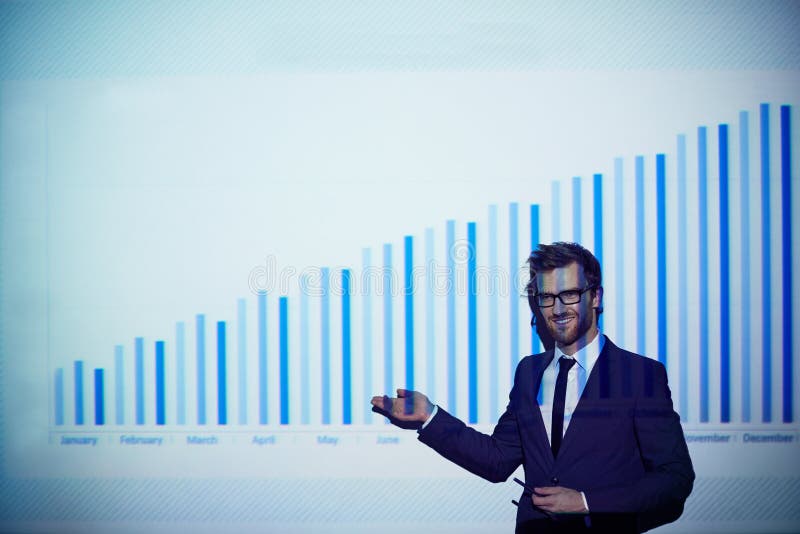 Pointing at chart stock image. Image of teaching, data - 54061641