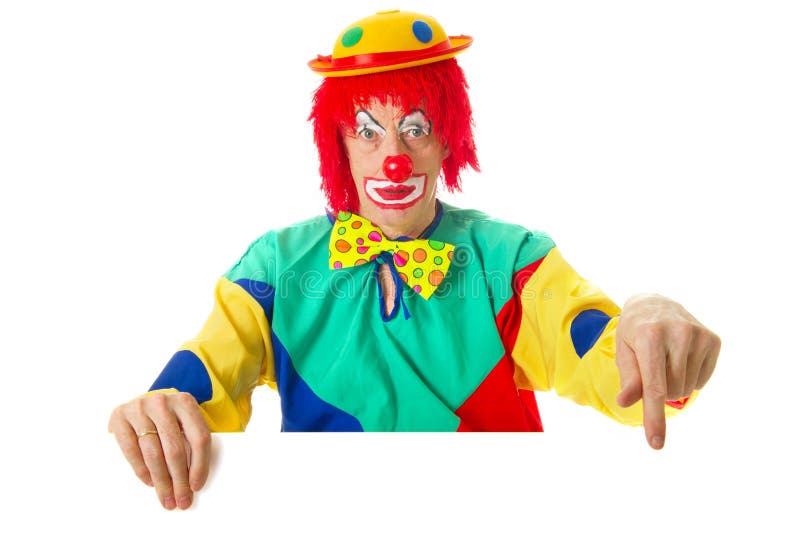 Pointing clown stock image. Image of entertainer, dressed - 18349567