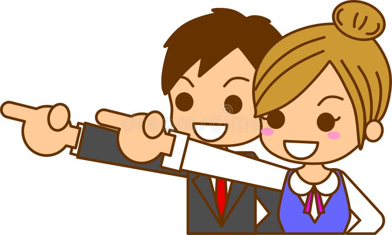 Pointing company employee stock illustration. Illustration of vitality ...