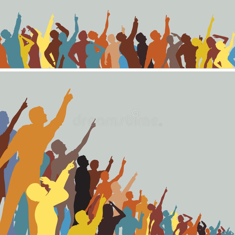 Pointing Crowds Stock Illustrations – 7 Pointing Crowds Stock ...