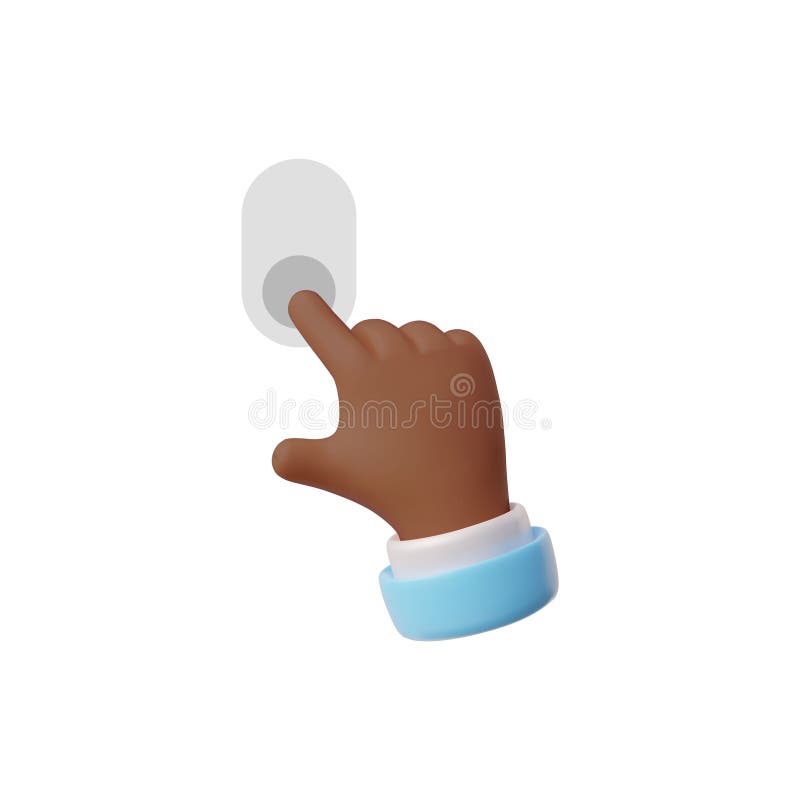 Pointing 3D Hand Icon Vector Illustration Stock Vector - Illustration ...
