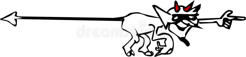 Pointing Devil Cartoon stock illustration. Illustration of evil - 3481732
