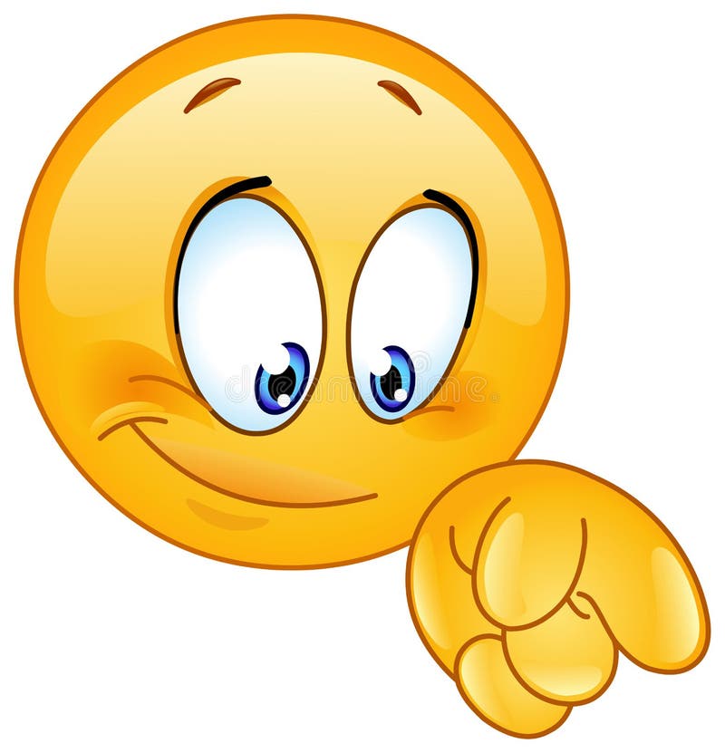 Pointing down emoticon stock vector. Illustration of choose - 46714184