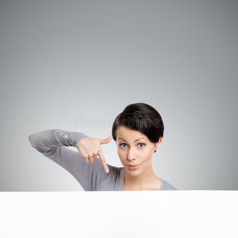 Pointing down with finger stock photo. Image of gladly - 50786048