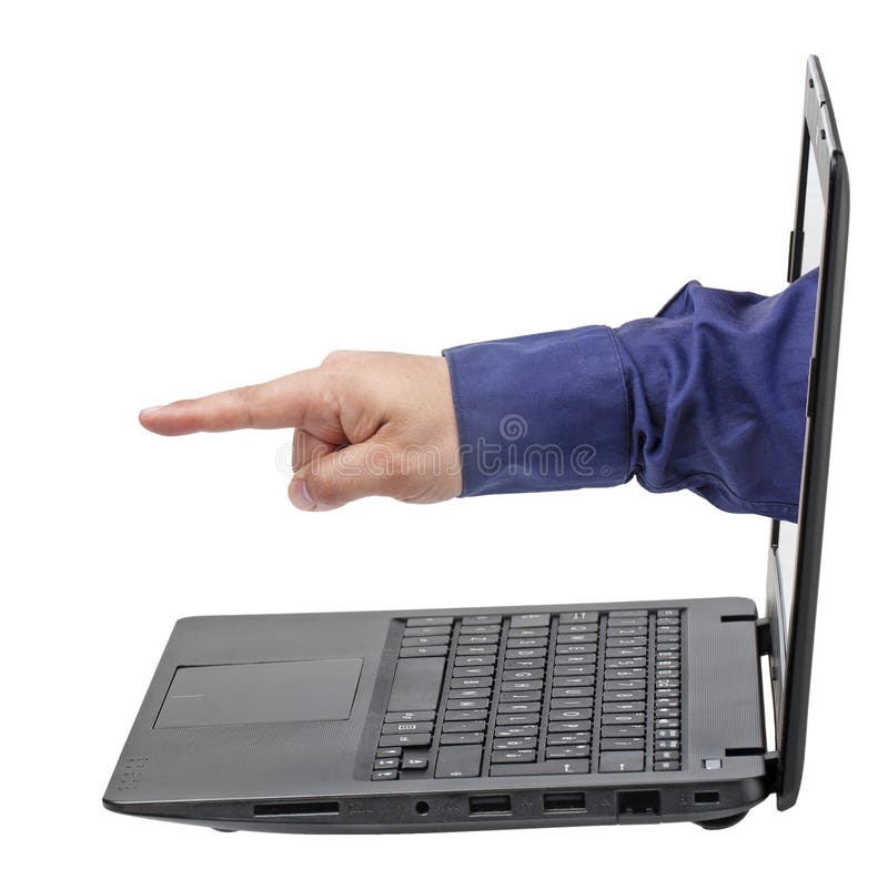 Computer Laptop Side View Isolated Stock Photo - Image of design ...