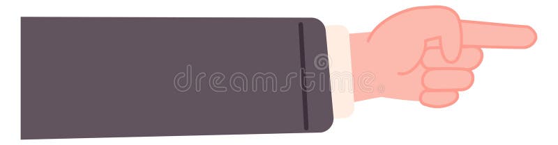 Pointing Finger Hand. Right Direction Pointer Sign Stock Vector ...