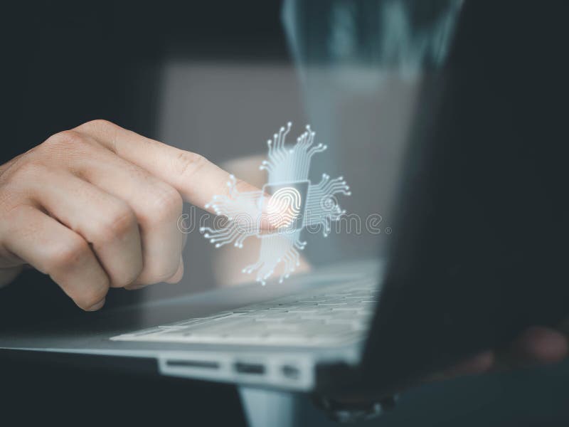 Pointing Finger Hand Scanner Biometric Security Access Identification ...