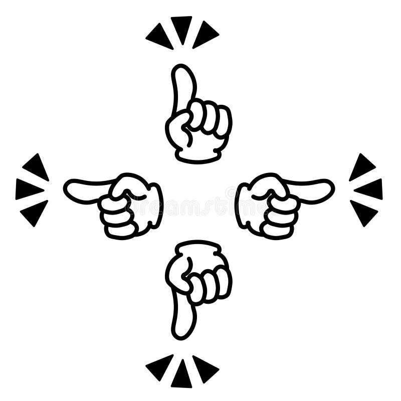 Pointing Pointing Finger Pointing Icon Illustration Stock Vector ...