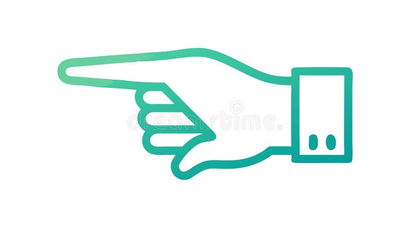 Pointing Finger Icon, Representing Direction or Selection, Vector ...