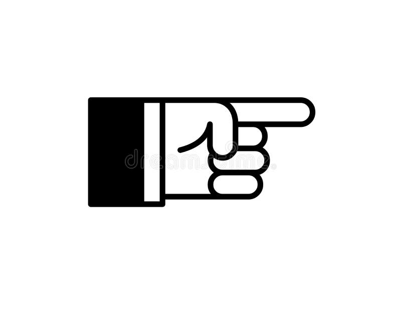 Pointing finger icon stock vector. Illustration of left - 92630182