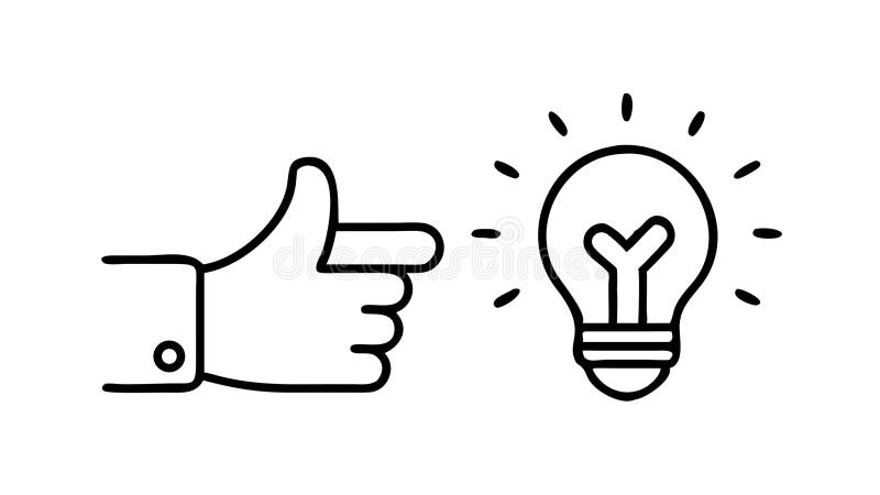 Pointing Finger Idea Icon Vector for Suggestion and Direction, Vector ...