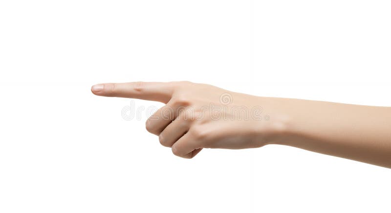 Pointing Finger: Isolated Hand Gesture, Direction, Sign Language ...