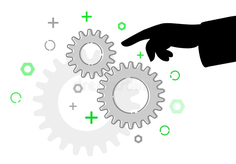 Maintenance - Gears Concept - 3D Illustration Stock Illustration ...