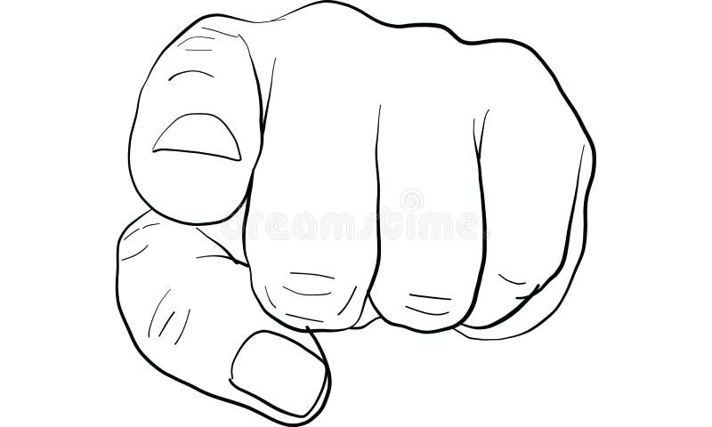 Pointing Finger Signal, Hand Signal Vector Stock Vector - Illustration ...