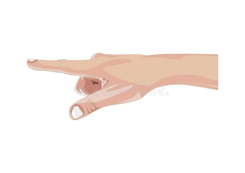 Realistic Hand with Pointing Finger Stock Vector - Illustration of ...