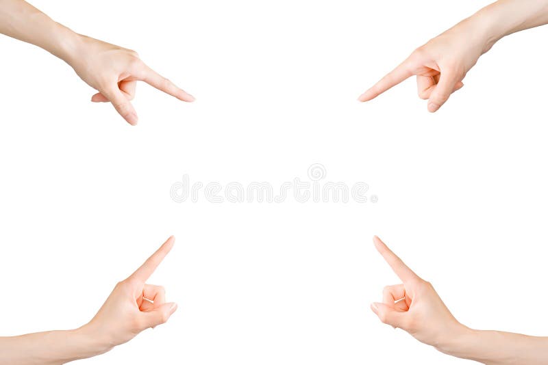 Pointing Fingers. Background and Template Stock Image - Image of sign ...