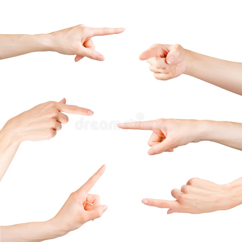 Pointing fingers set stock photo. Image of concept, finger - 96845980