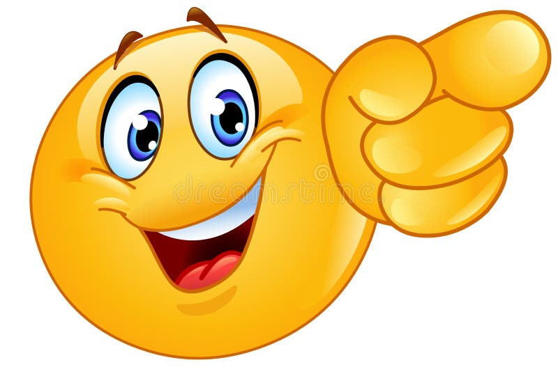 Pointing right emoticon stock vector. Illustration of finger - 117547628