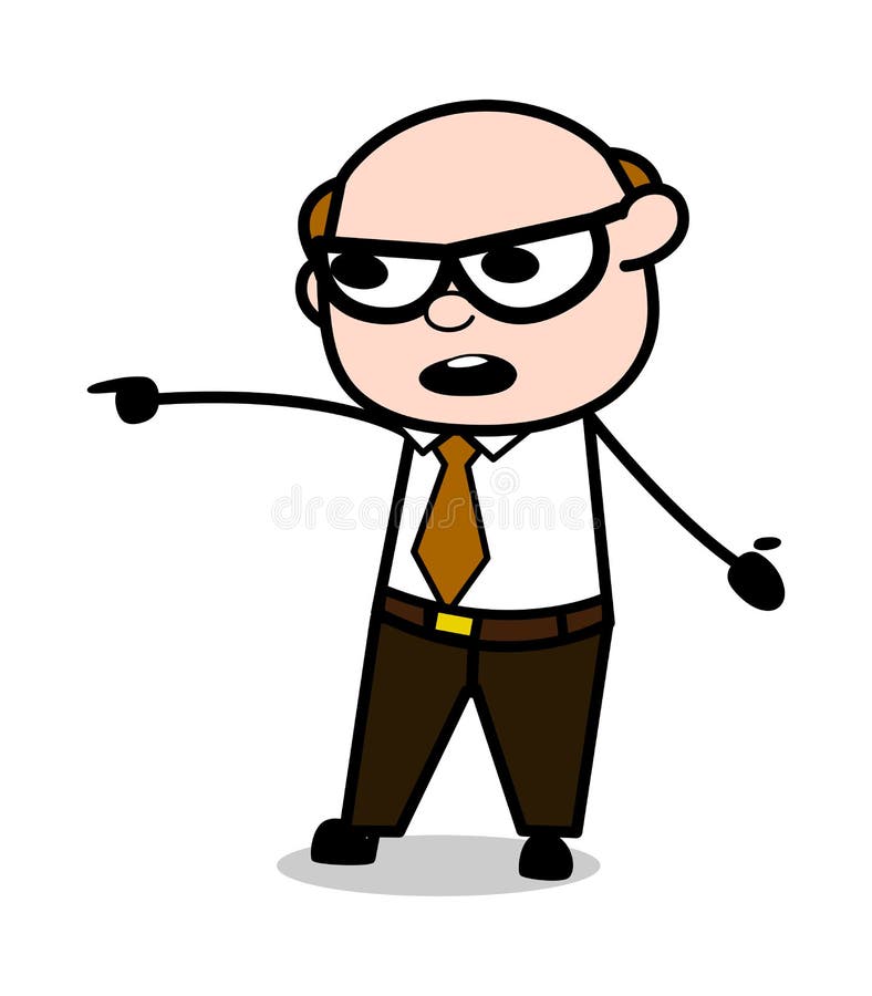 Cartoon Bald Professor Pointing Stock Illustrations – 26 Cartoon Bald ...