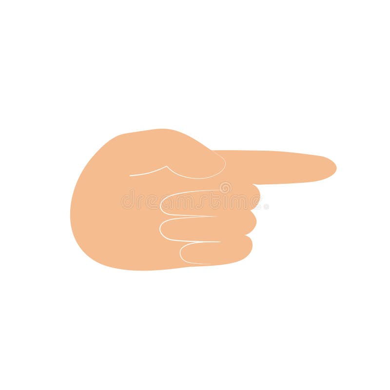 Pointing Gesture. Hand with Forefinger Extended Stock Vector ...