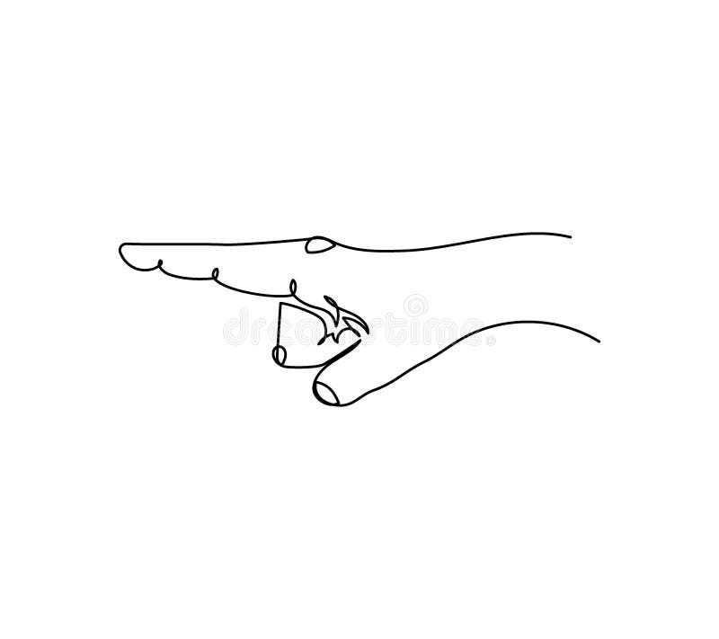 Hand Pointing Up Line Drawing Stock Illustrations – 739 Hand Pointing ...