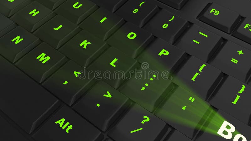 Pointing on Green Glowing Borrow Key Stock Video - Video of information ...