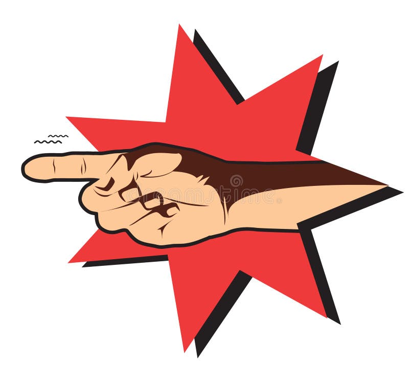 Pointing hand stock vector. Illustration of pointing - 11609131