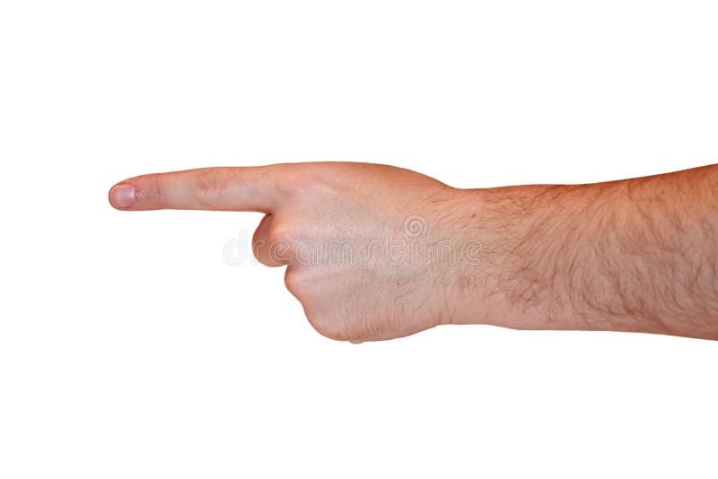 Finger pointing left stock photo. Image of finger, view - 24795916