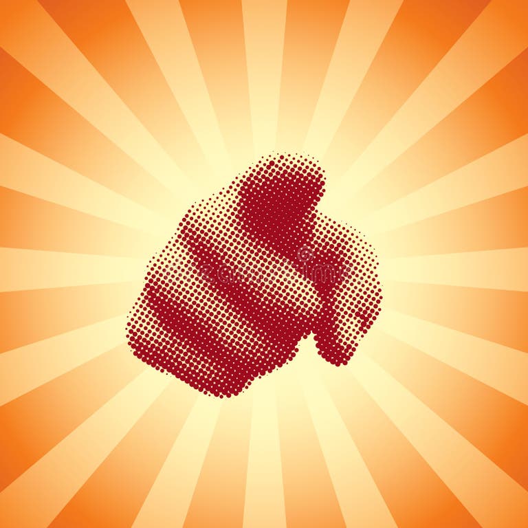 Pointing hand stock vector. Illustration of thumb, design - 17875958