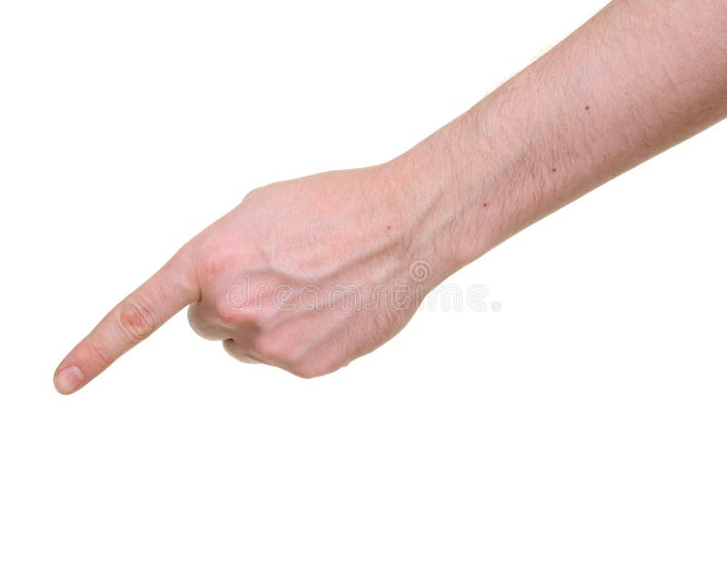 Hand Pointing Finger Inside Palm Stock Photo - Image of palm ...