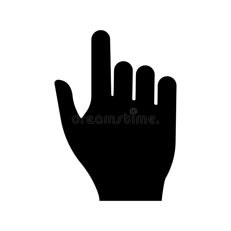 Pointing Hand Icon Black Color in Circle Round Stock Vector ...