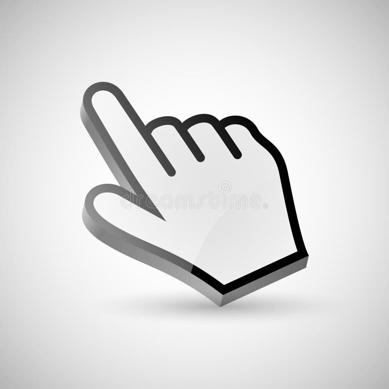 Pointing Hand Cursor stock vector. Illustration of interface - 23278975
