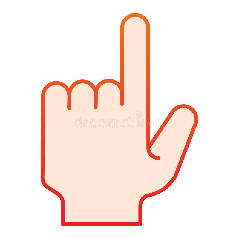 Pointing Hand Flat Icon. Pointing Finger Vector Illustration Isolated on White Stock Vector ...