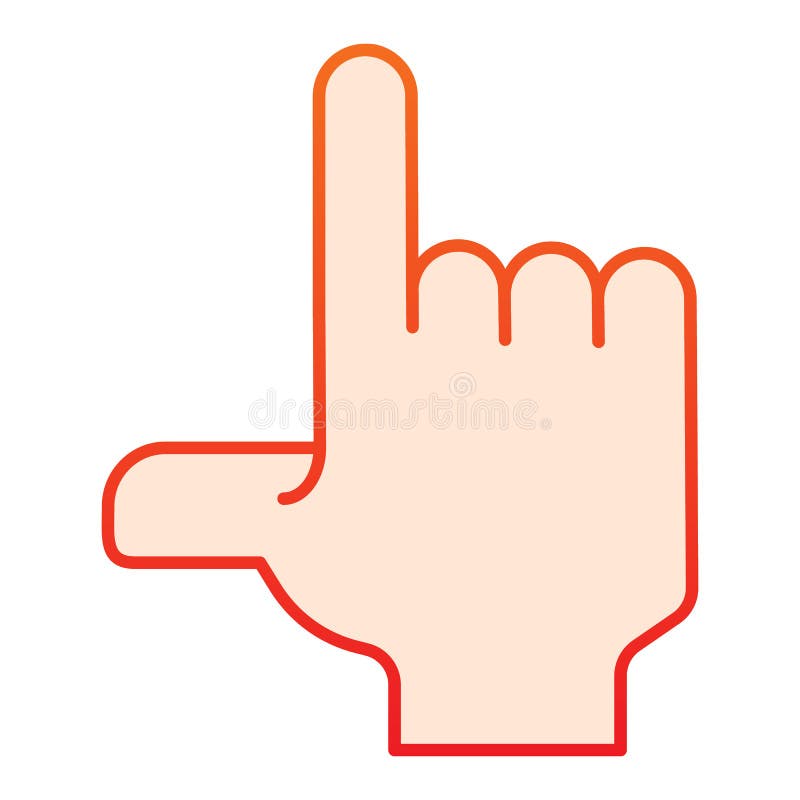Pointing Hand Flat Icon. Index Finger Pointing Up Vector Illustration ...