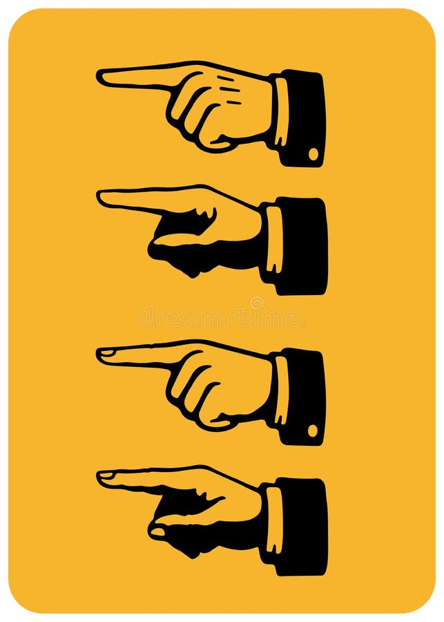 Hand Direction Sign Variation Set, Vector Illustration Stock ...